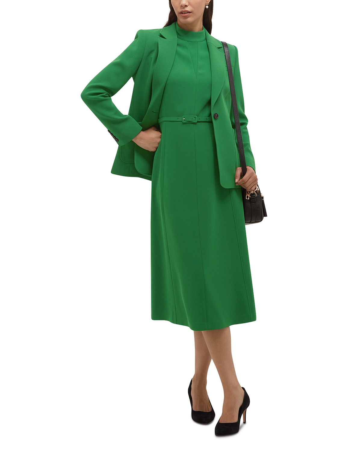 HOBBS LONDON Hobbs London Mae Belted Turtleneck Dress